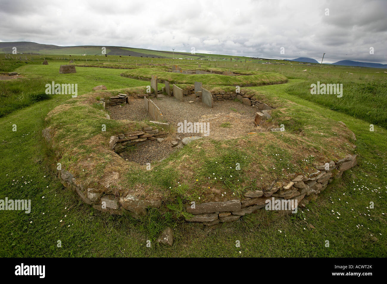 One of the small houses at the Barnhouse Village neolithic settlement ...