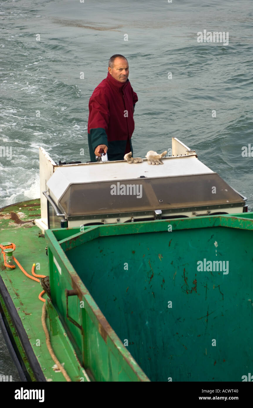 Venice garbage canal boat hi-res stock photography and images - Alamy