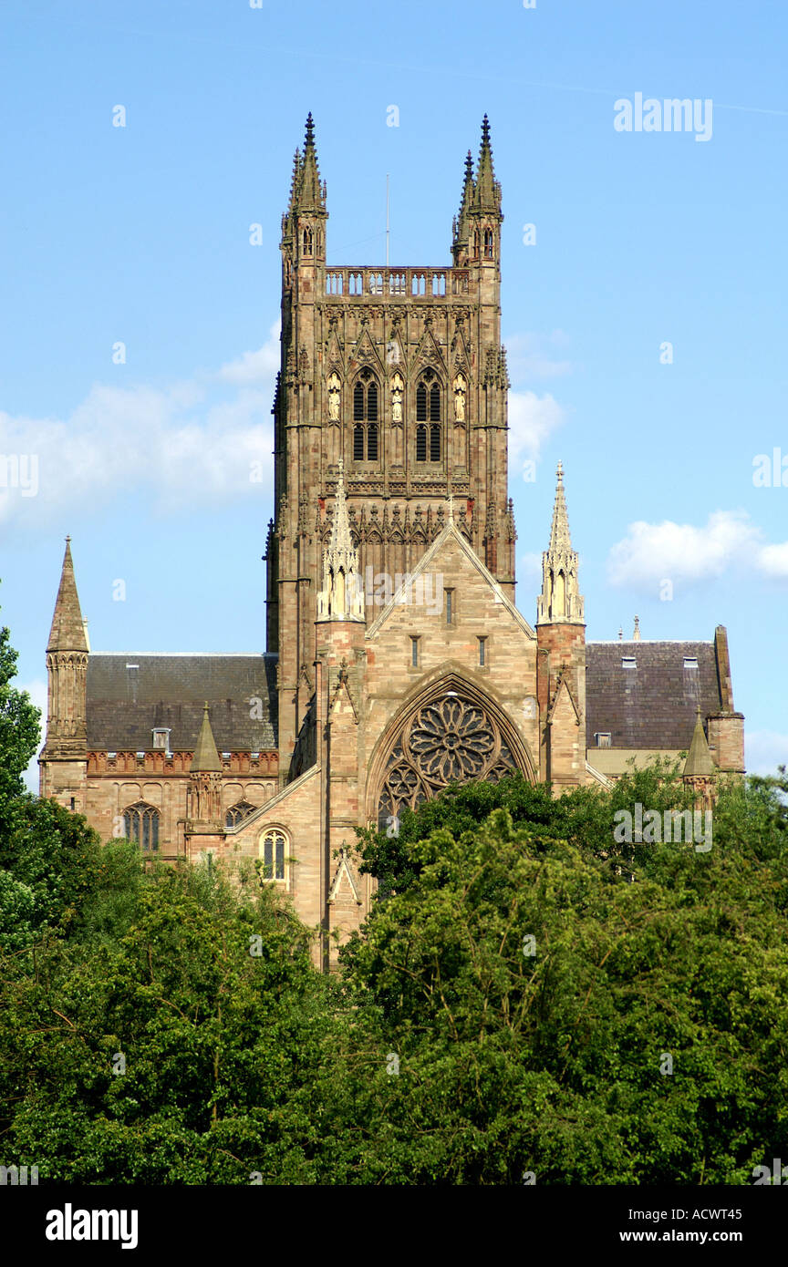 Worcester cathedral Worcestershire England UK United Kingdom Europe ...