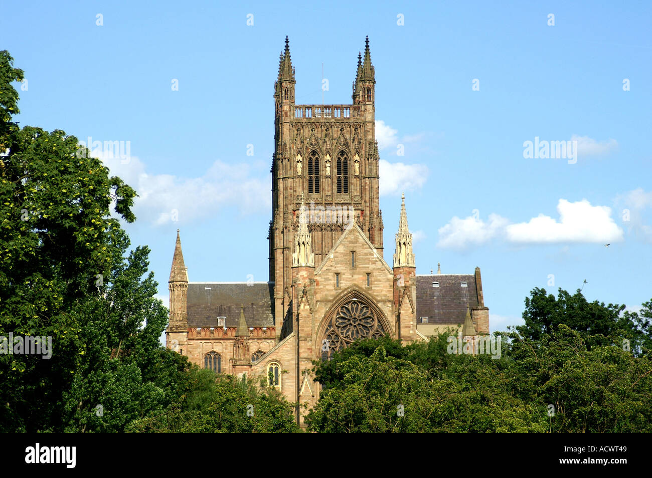 Worcester cathedral Worcestershire England UK United Kingdom Europe ...