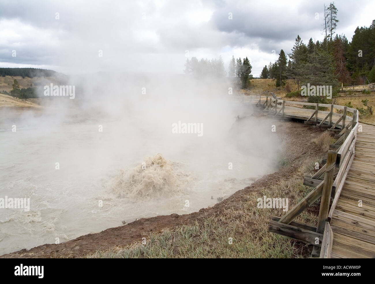 Mud Volcano area. Yellowstone National Park. Wyoming State. USA Stock ...