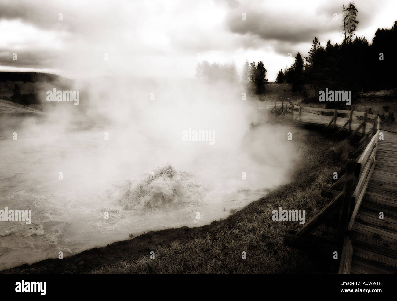 Mud Volcano area. Yellowstone National Park. Wyoming State. USA Stock ...