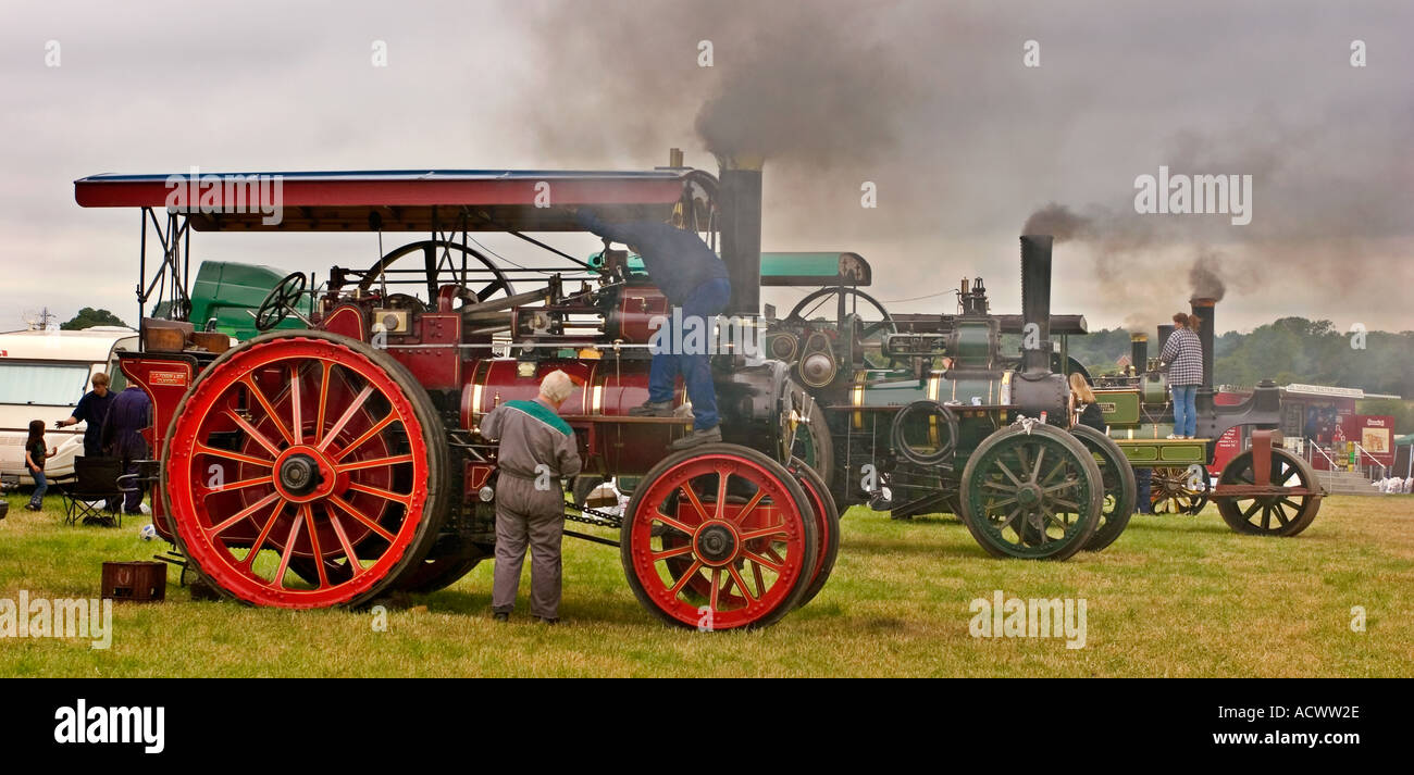 Prestwood steam fair Traction engines landscape. EDITORIAL USE ONLY ...