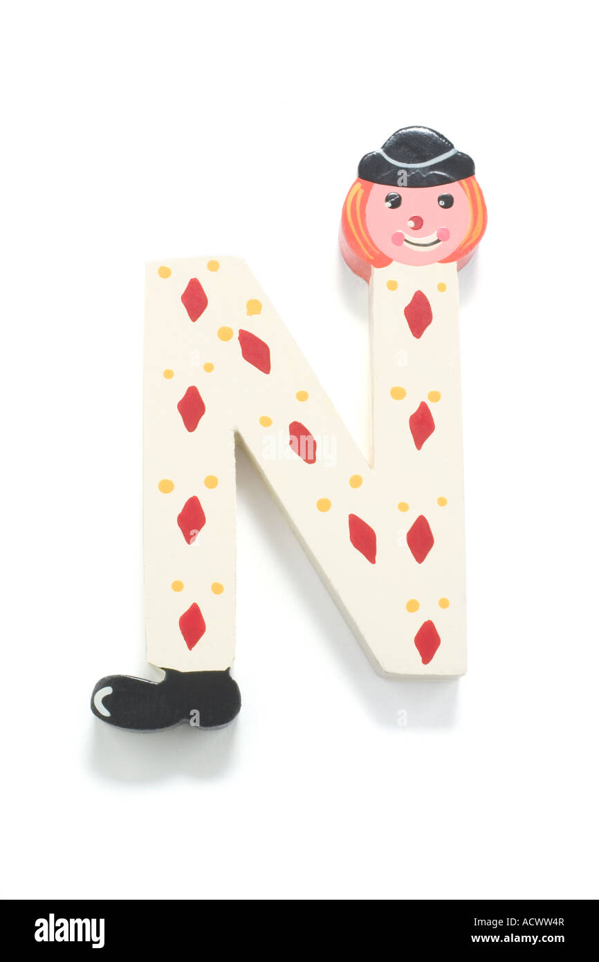 Wooden Clown Alphabet Stock Photo - Alamy