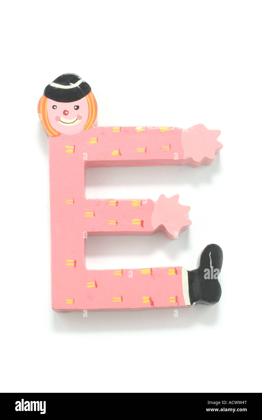 Wooden Clown Alphabet Stock Photo - Alamy