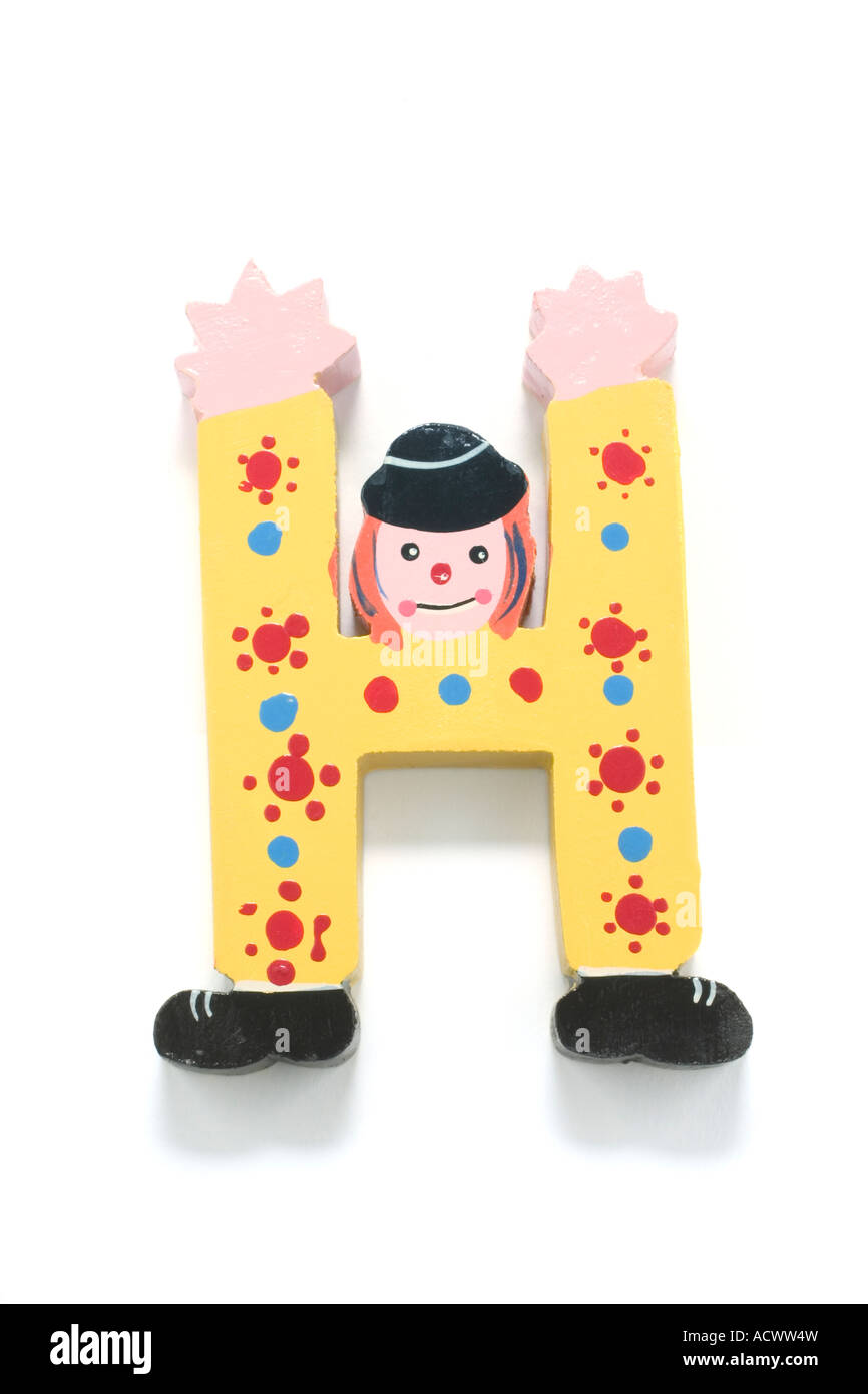 Wooden Clown Alphabet Stock Photo - Alamy