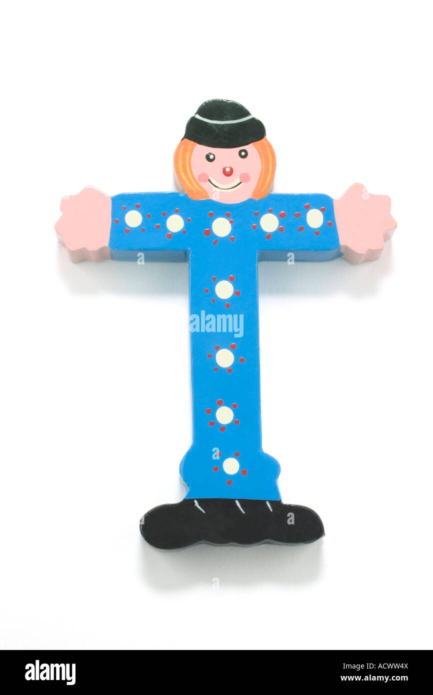 Wooden Clown Alphabet Stock Photo - Alamy