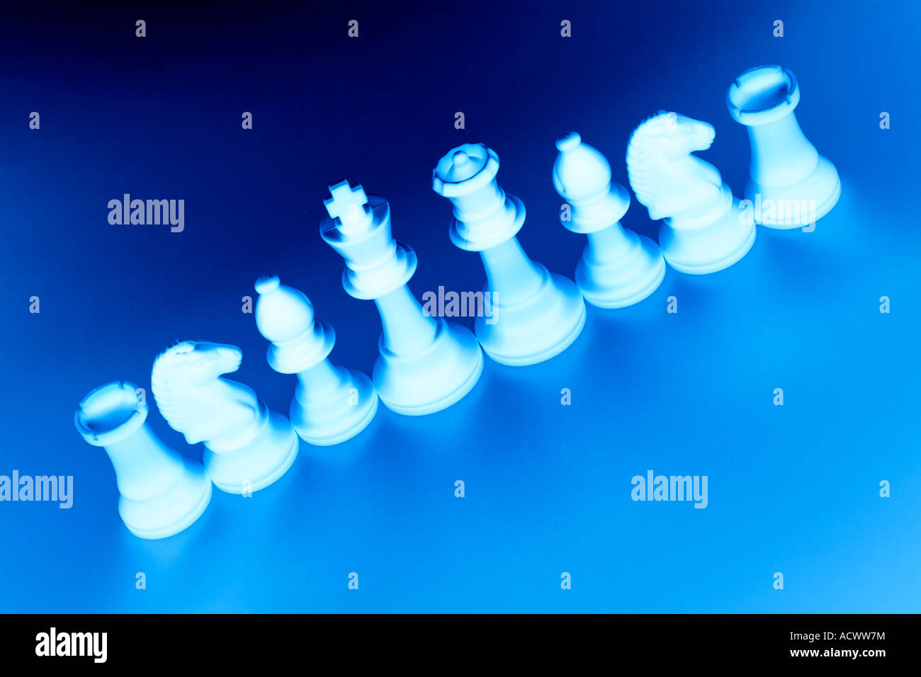 Row of Chess Pieces Stock Photo - Alamy