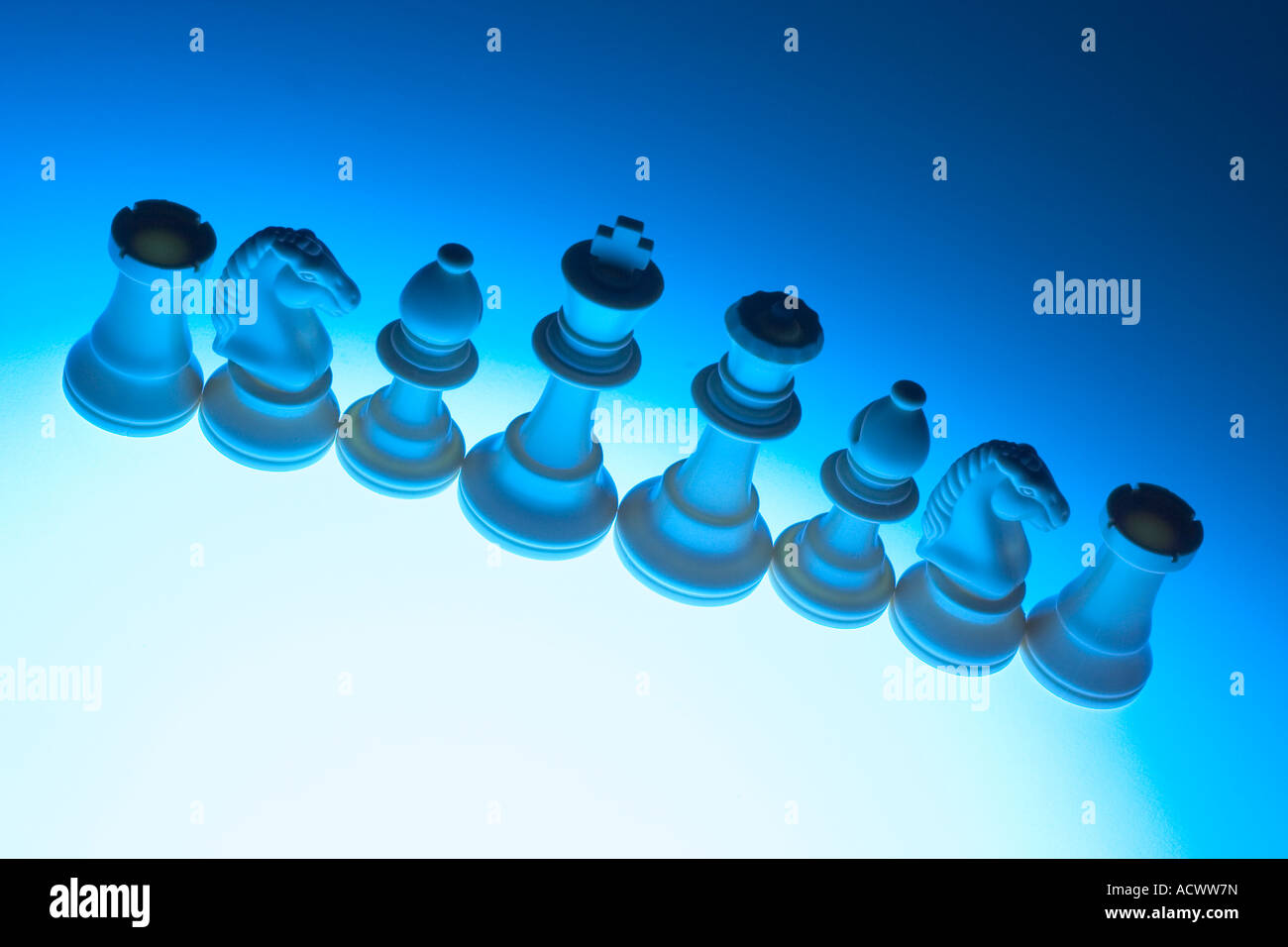 Row of Chess Pieces Stock Photo - Alamy
