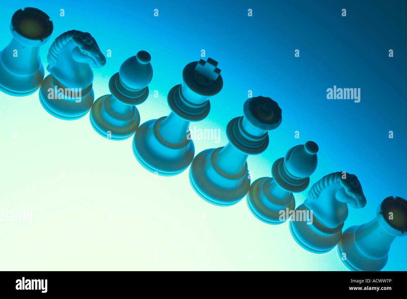 Row of Chess Pieces Stock Photo - Alamy