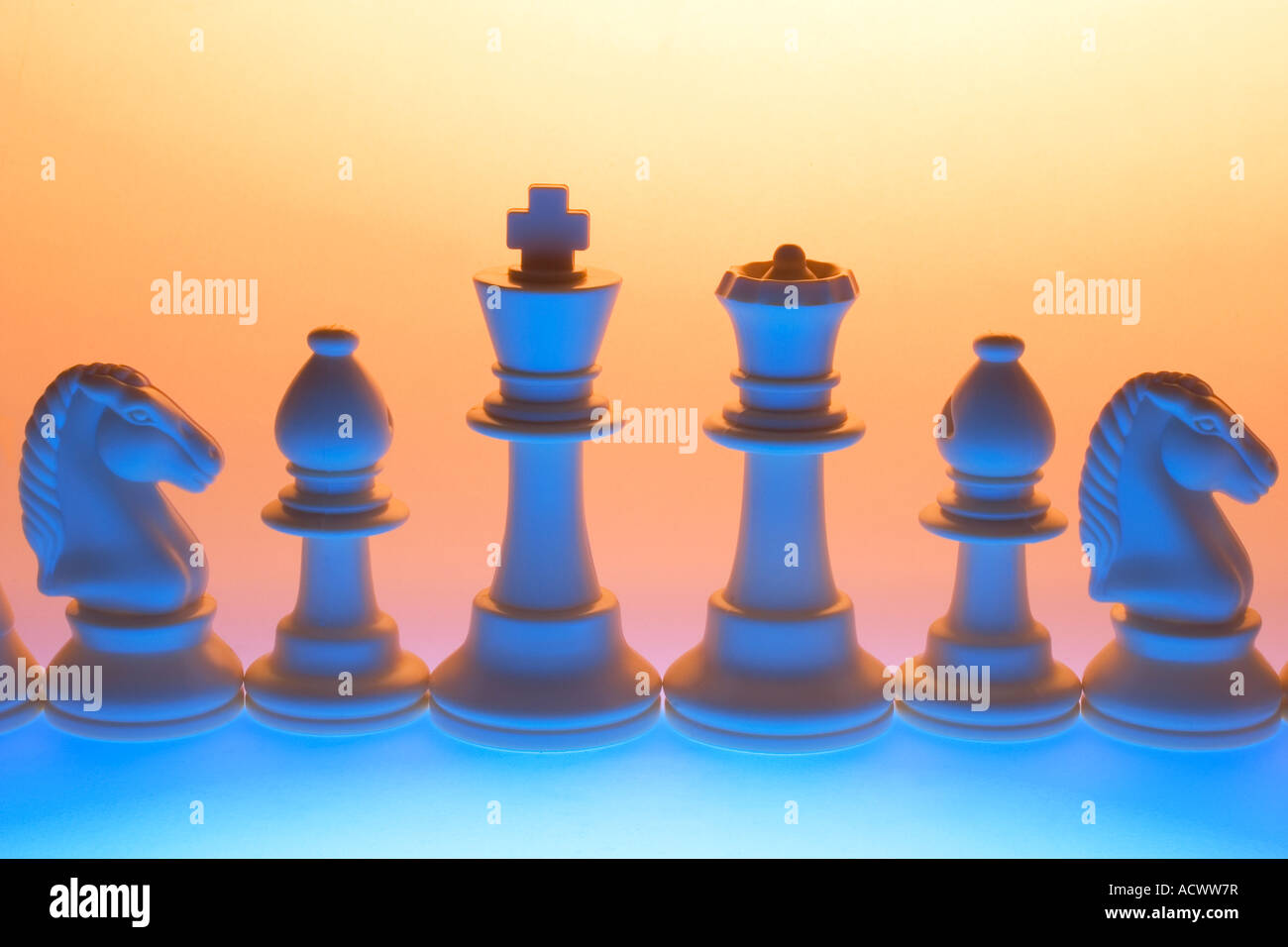Row of Chess Pieces Stock Photo - Alamy