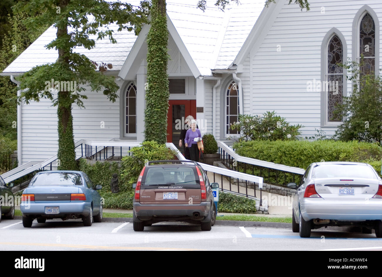 Cars parked at Sunday Church Service Stock Photo - Alamy