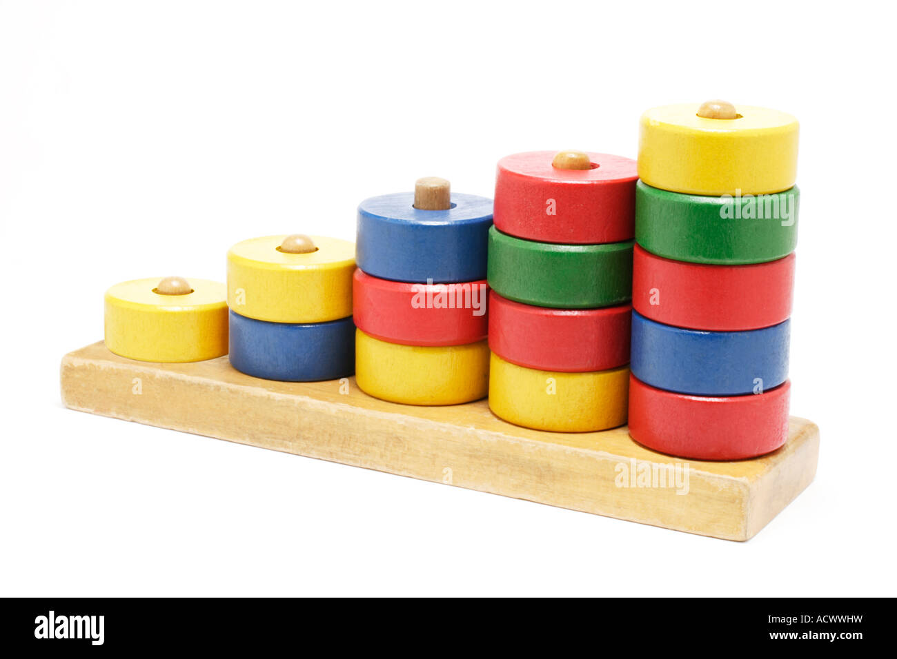 Wooden Stacking Rings Stock Photo - Alamy