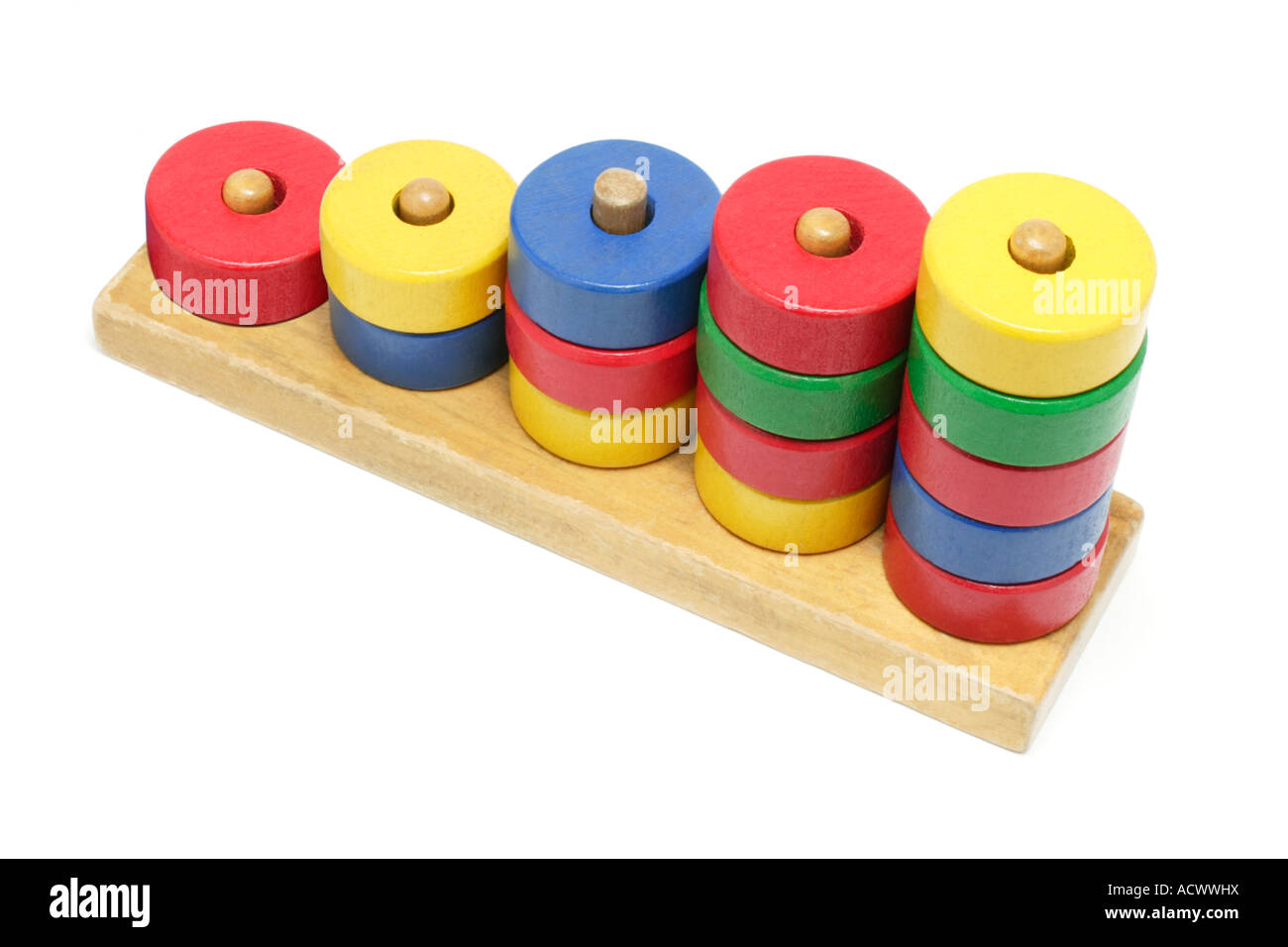 Wooden Stacking Rings Stock Photo - Alamy