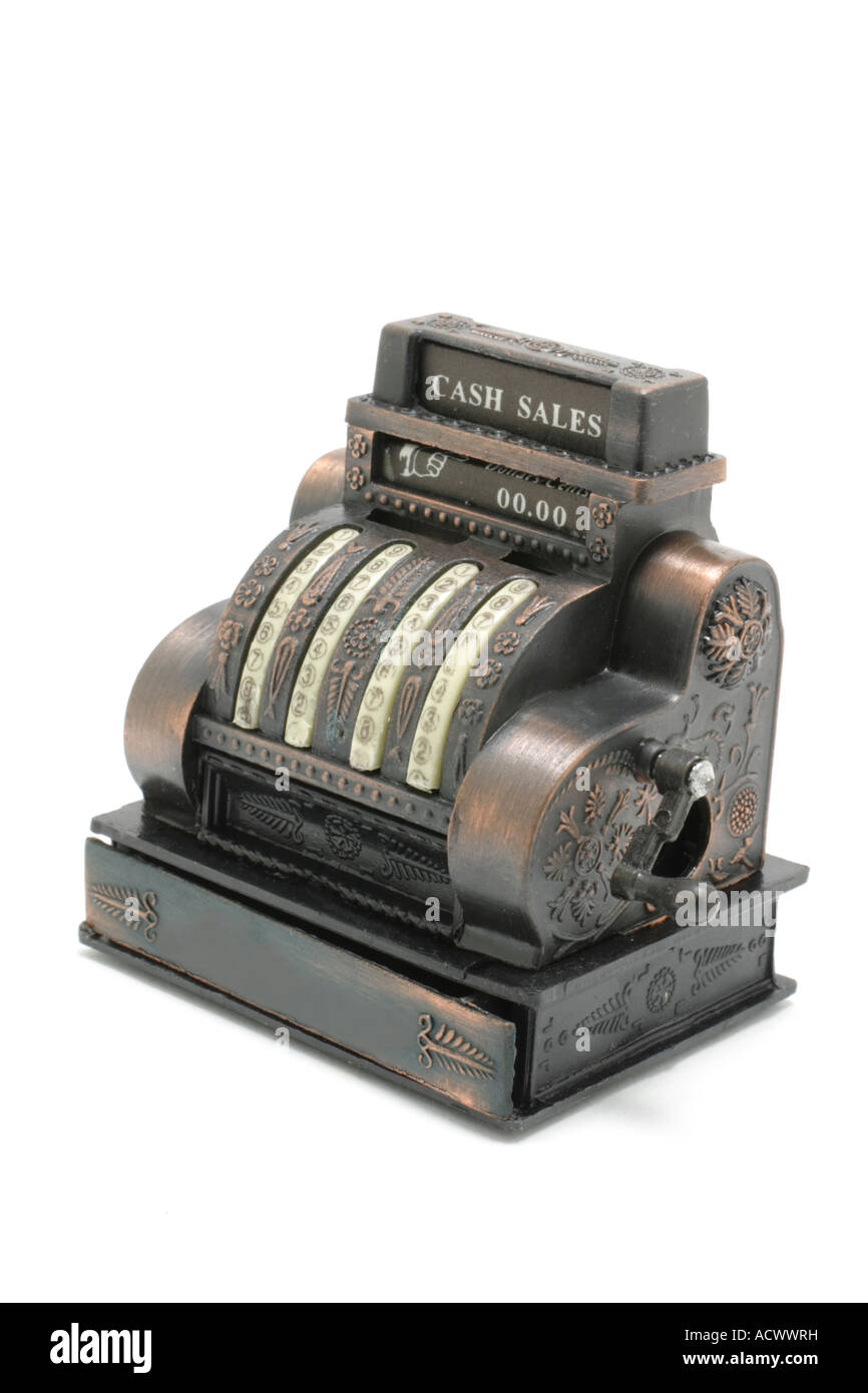 Miniature Cash Register Stock Photo - Alamy
