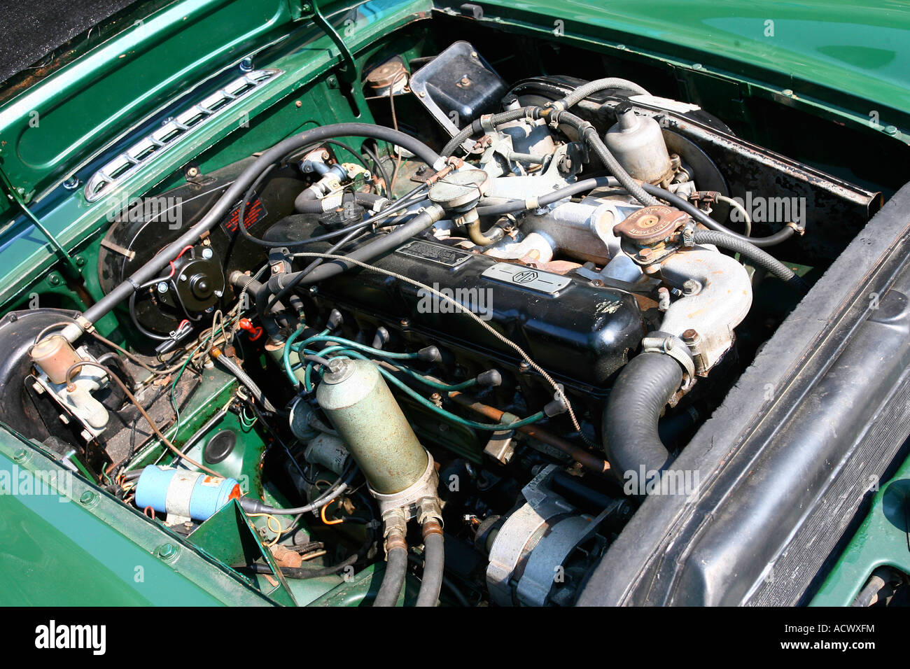 MG vintage engine Stock Photo - Alamy