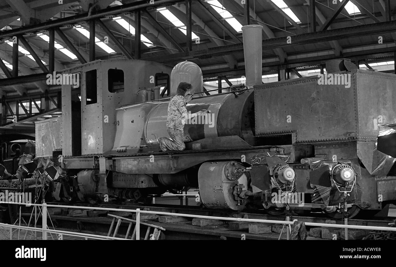 Locomotive on turntable in York National Railway Museum undergoing ...