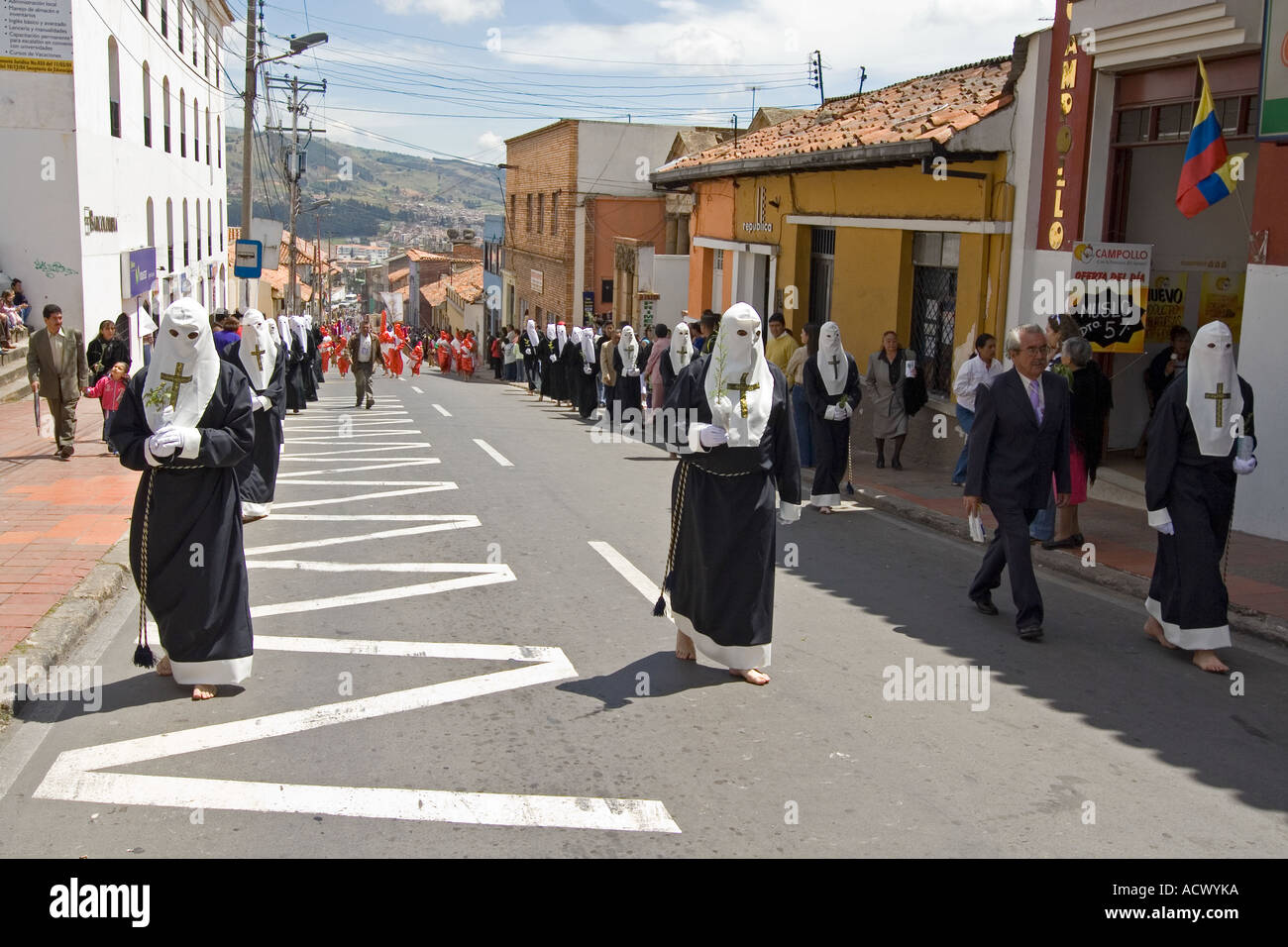 Easter Holy week's religious procession, Tunja, Boyacá, Colombia, South ...