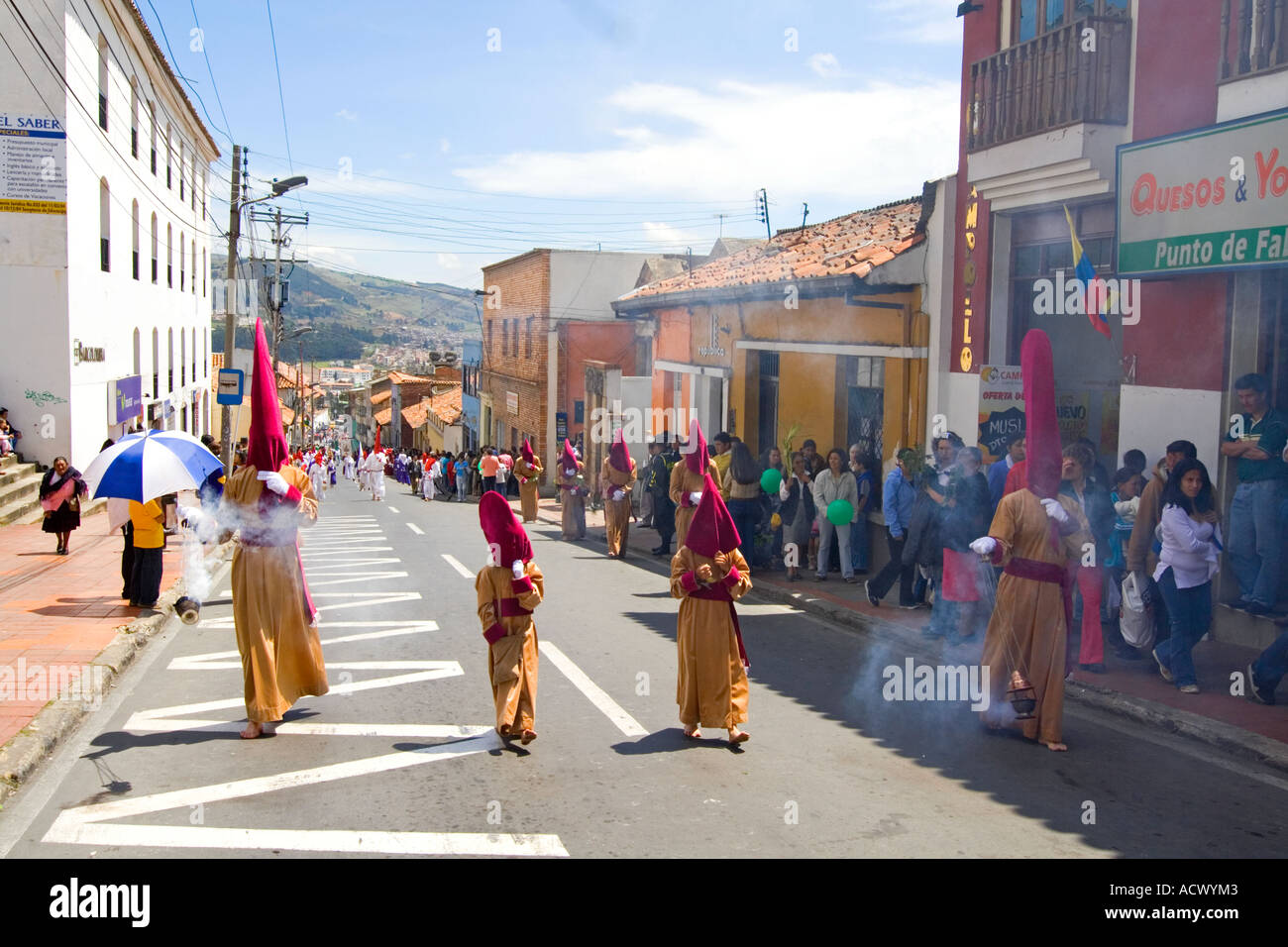 Easter Holy week's religious procession, Tunja, Boyacá, Colombia, South ...