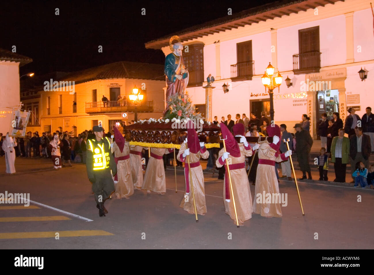 Easter Holy week's religious procession, Tunja, Boyacá, Colombia, South ...