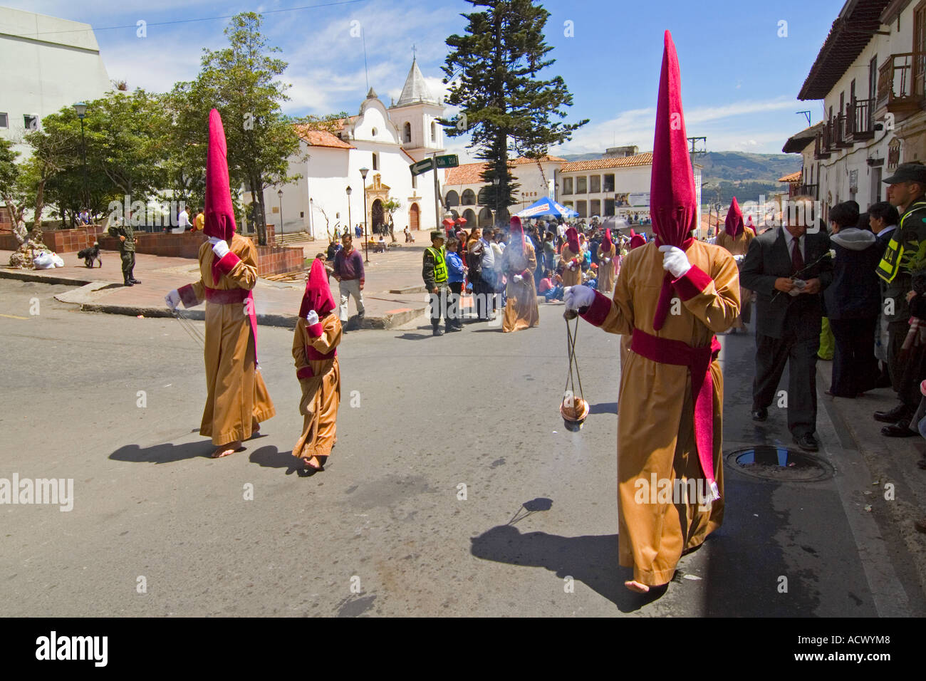 Easter Holy week's religious procession, Tunja, Boyacá, Colombia, South ...