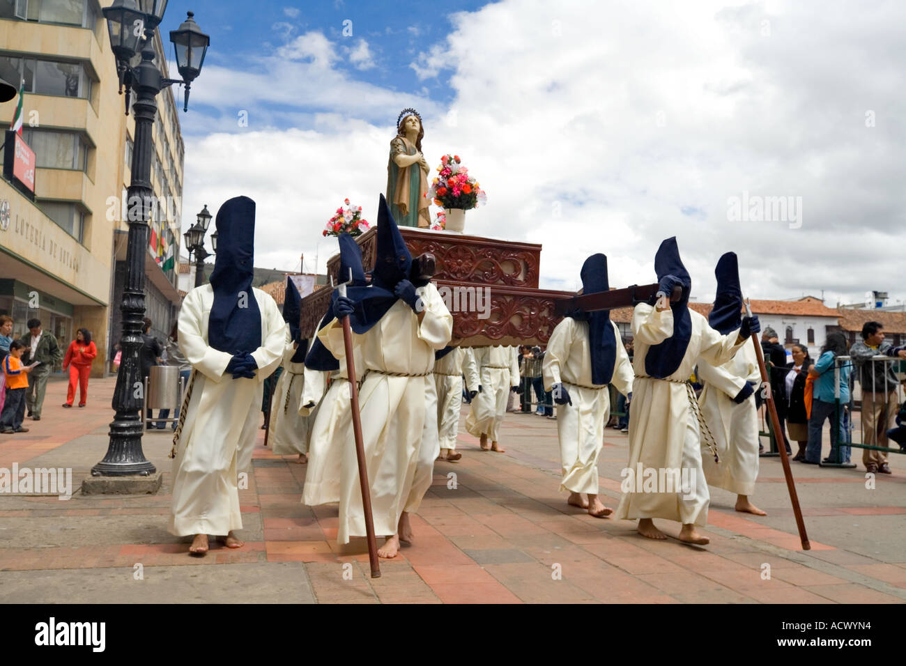 Easter Holy week's religious procession, Tunja, Boyacá, Colombia, South ...