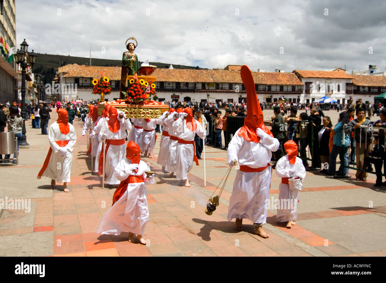 Easter Holy week's religious procession, Tunja, Boyacá, Colombia, South ...