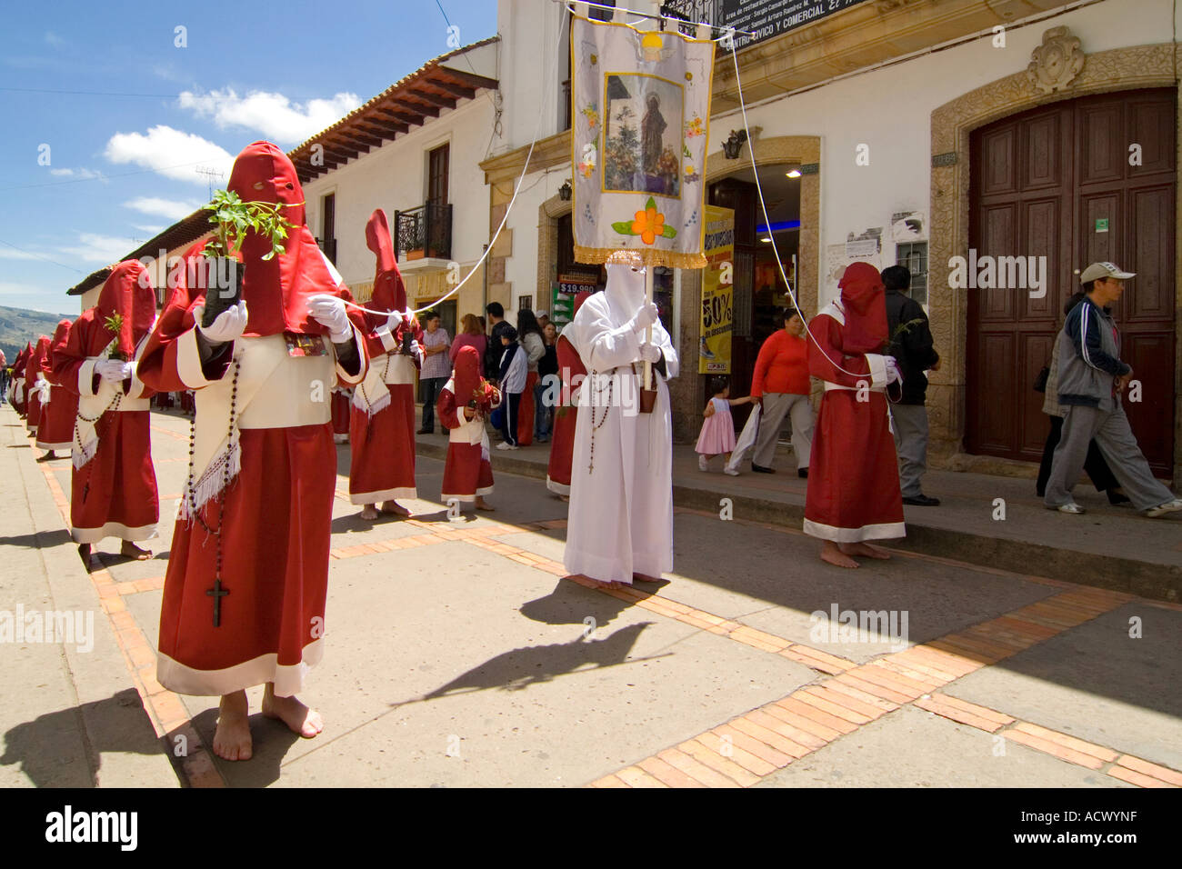 Easter Holy week's religious procession, Tunja, Boyacá, Colombia, South ...