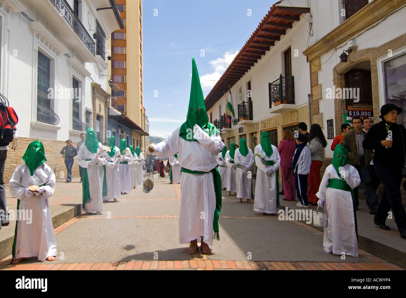 Easter Holy week's religious procession, Tunja, Boyacá, Colombia, South ...