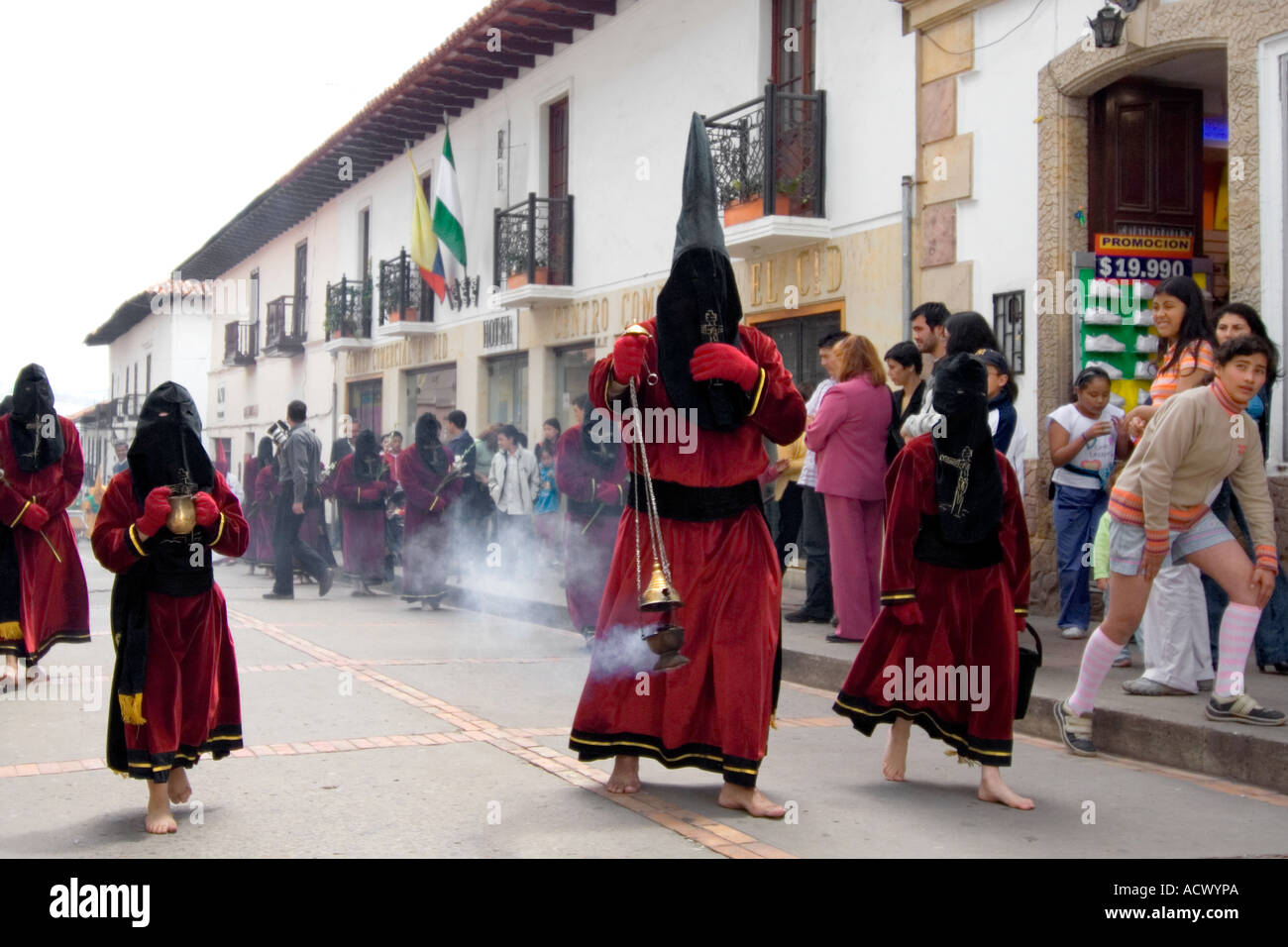 Easter Holy week's religious procession, Tunja, Boyacá, Colombia, South ...