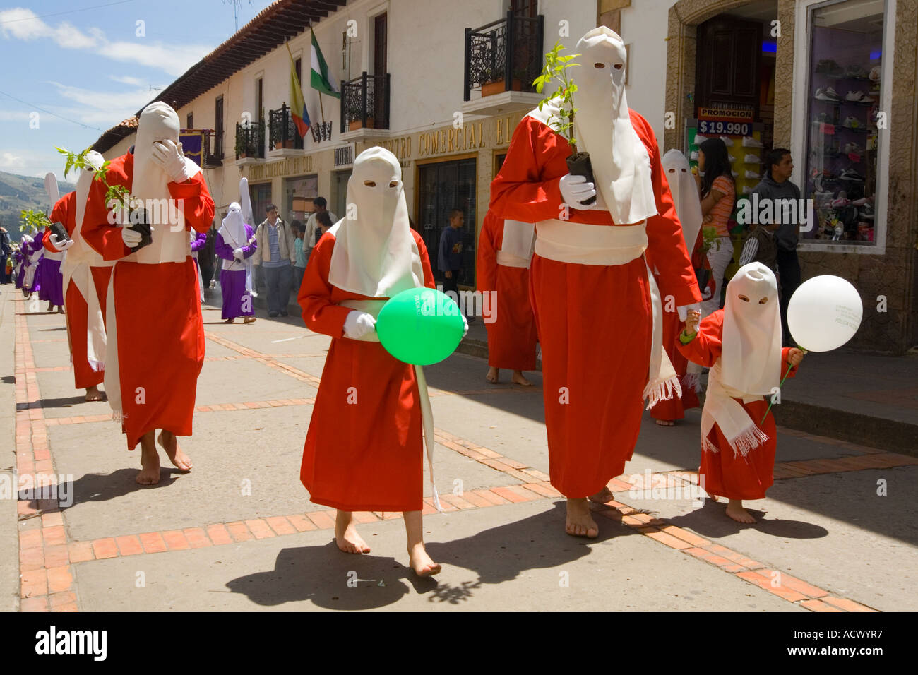 Easter Holy week's religious procession, Tunja, Boyacá, Colombia, South ...