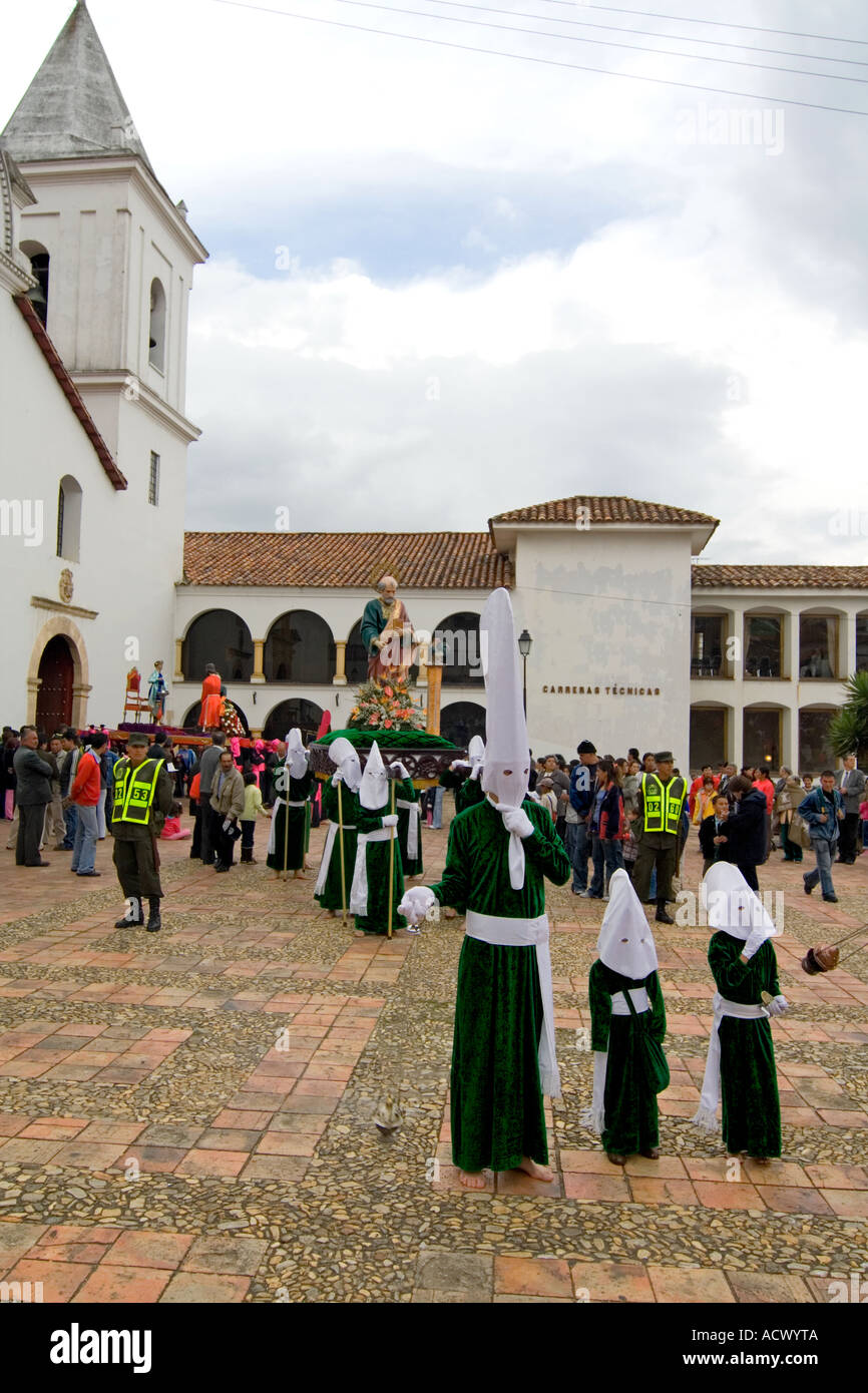 Easter Holy week's religious procession, Tunja, Boyacá, Colombia, South ...