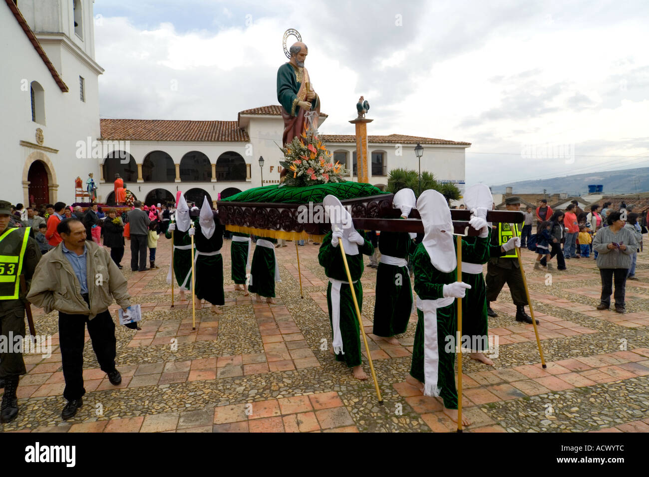 Easter Holy week's religious procession, Tunja, Boyacá, Colombia, South ...