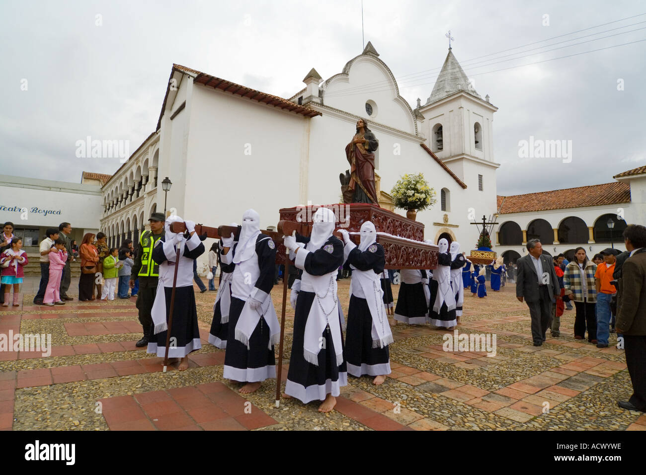 Easter Holy week's religious procession, Tunja, Boyacá, Colombia, South ...