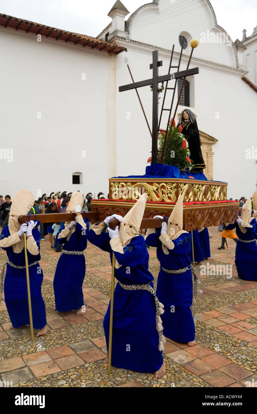 Easter Holy week's religious procession, Tunja, Boyacá, Colombia, South ...