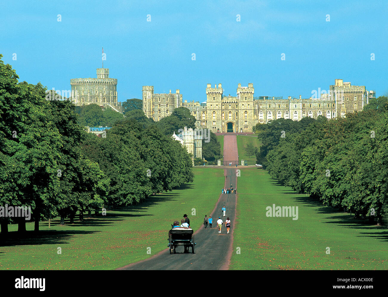 View of Winsor Castle from drive Stock Photo - Alamy