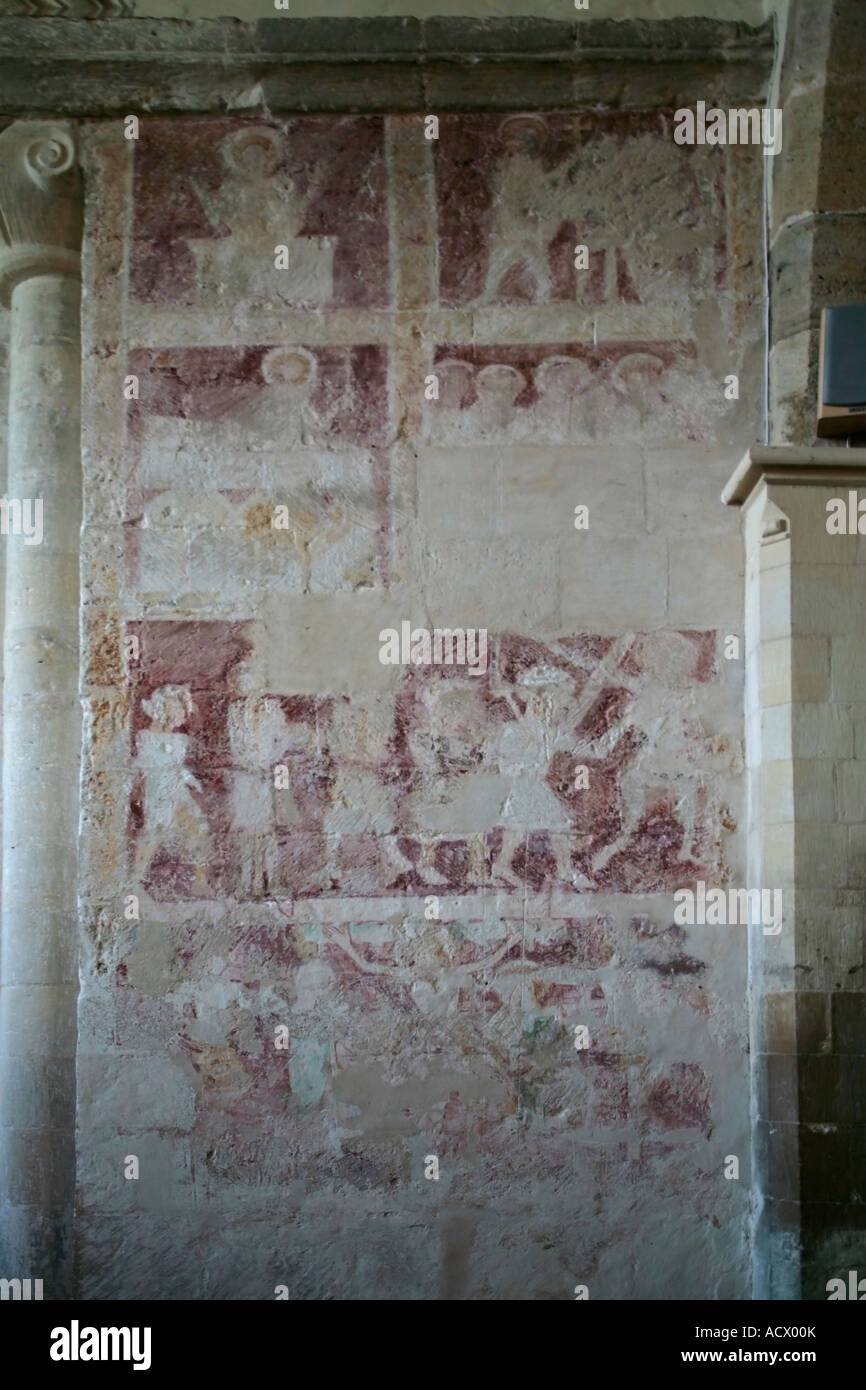 Medieval wall paintings of Christ in Majesty and the Resurrection in St ...