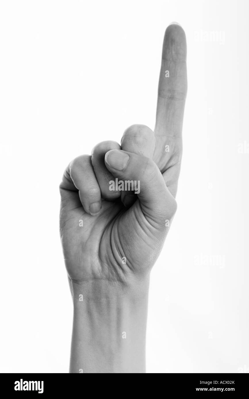 Count finger Black and White Stock Photos & Images - Alamy