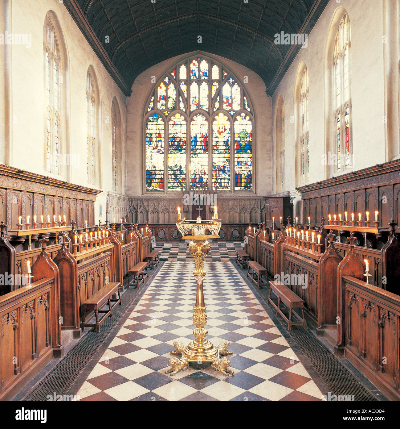 Wadham College chapel interior Stock Photo - Alamy