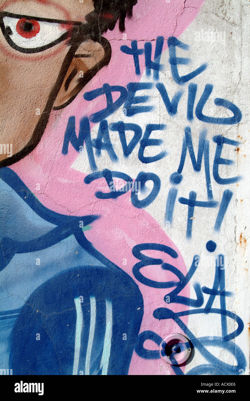 Devil face graffiti hi-res stock photography and images - Alamy