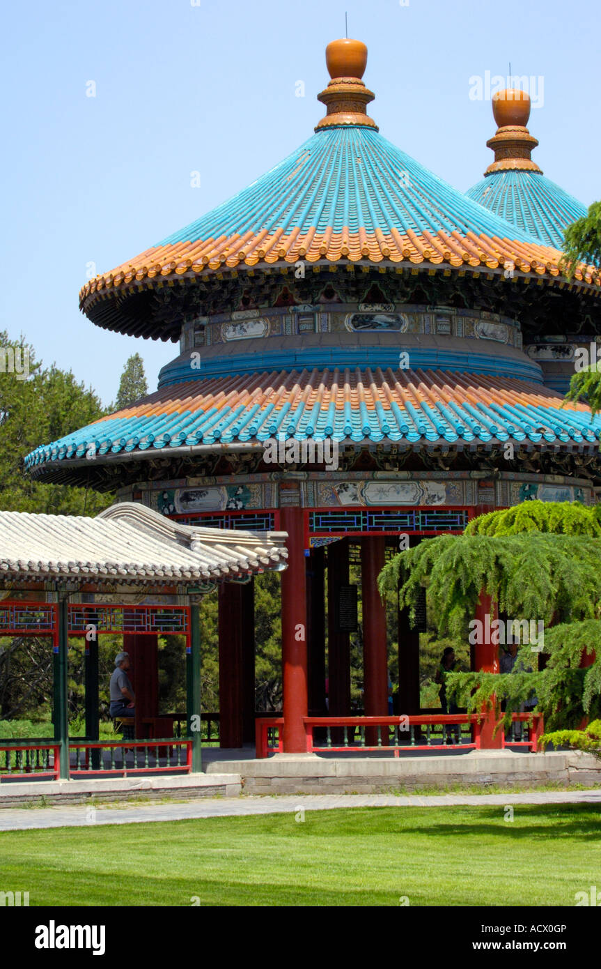 Pavilions in the Temple of Heaven Park in Beijing Stock Photo - Alamy