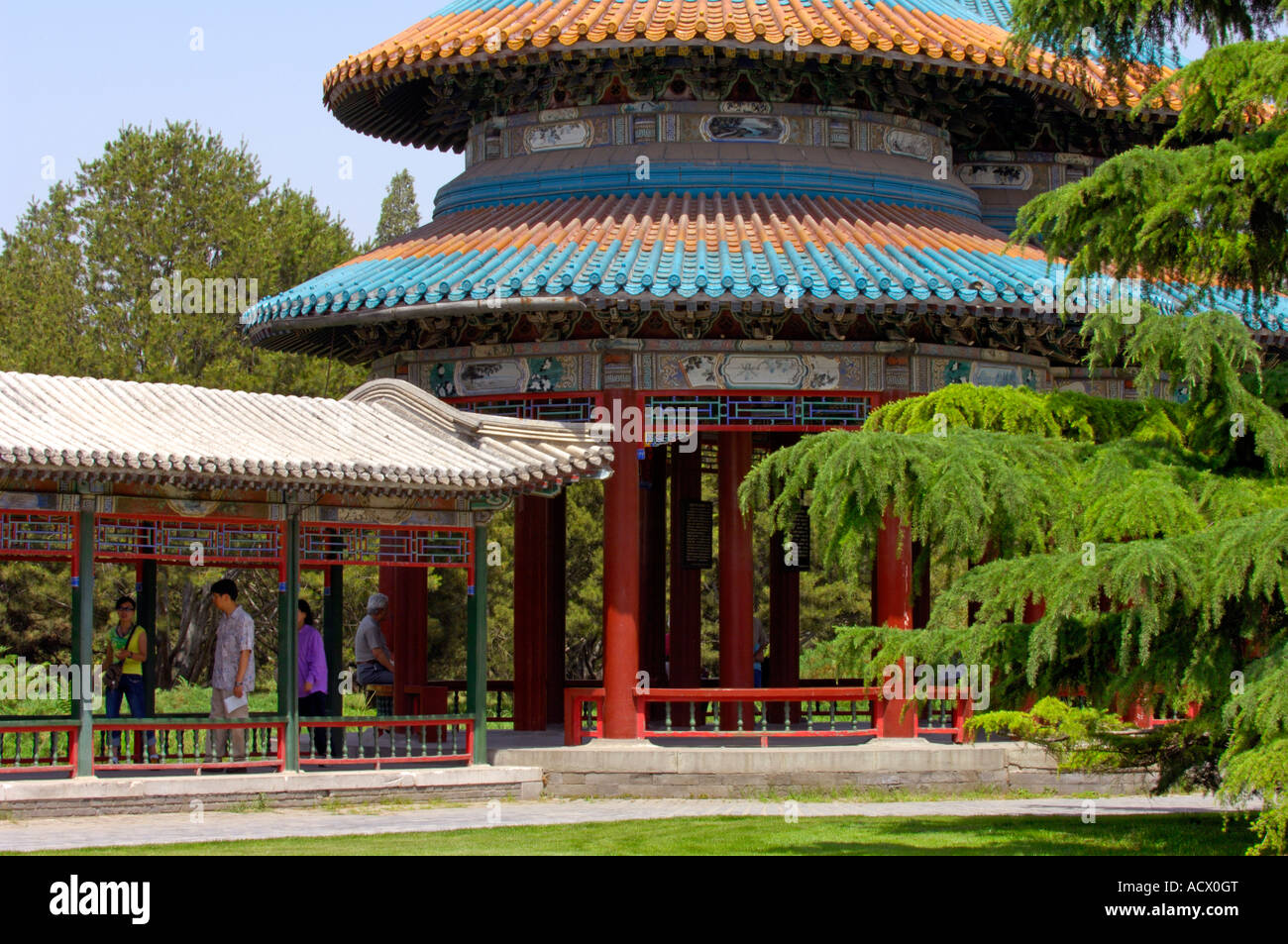 A pavilion in the Temple of Heaven Park in Beijing Stock Photo - Alamy