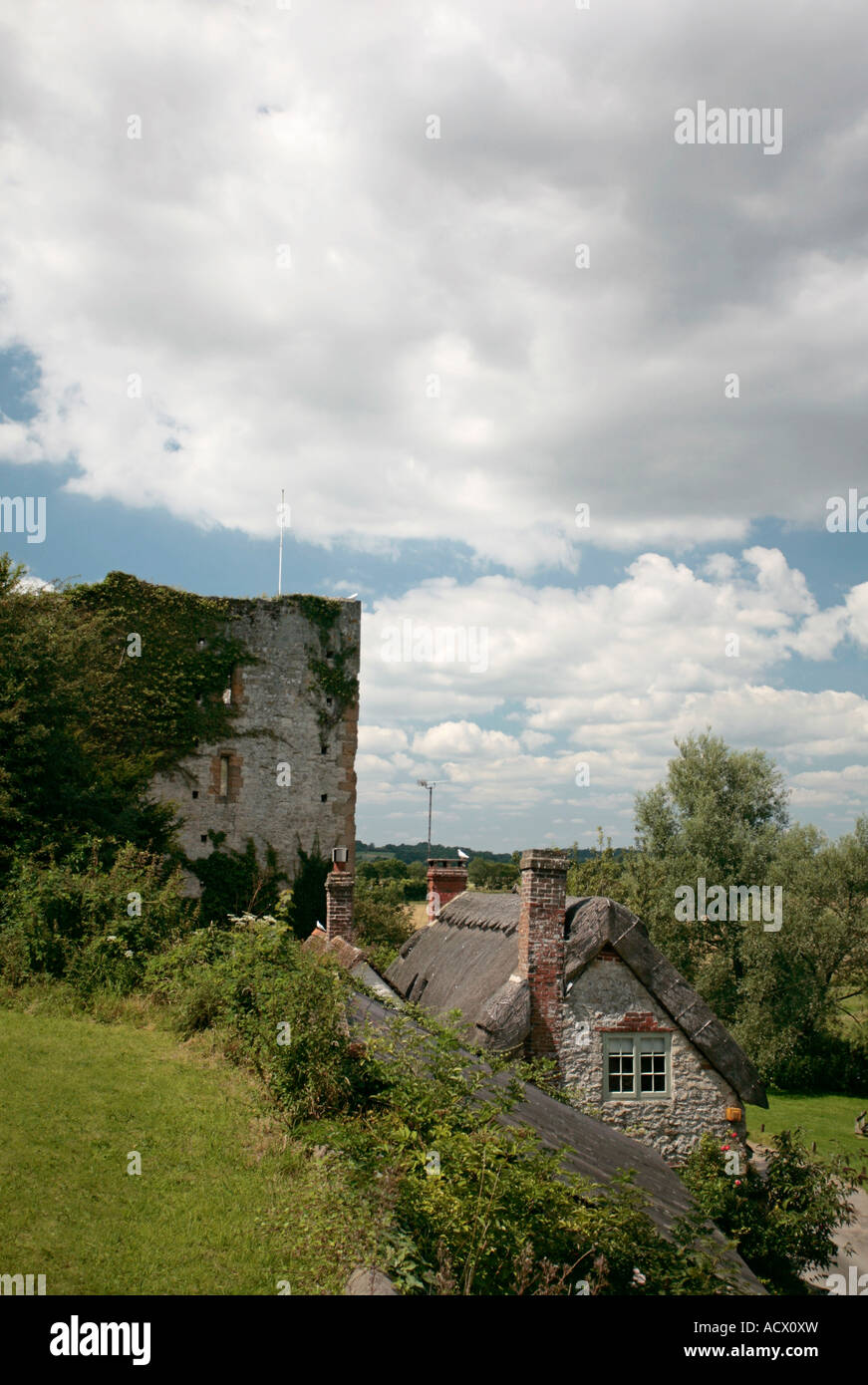 View of Amberley Village, West Sussex, UK featuring Amberley Castle ...