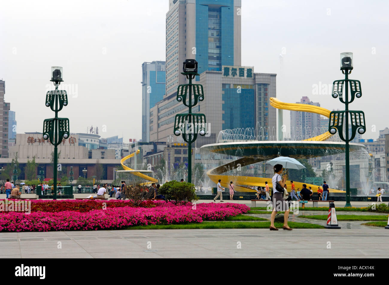 Tianfu Square in the centre of Chengdu City Stock Photo - Alamy