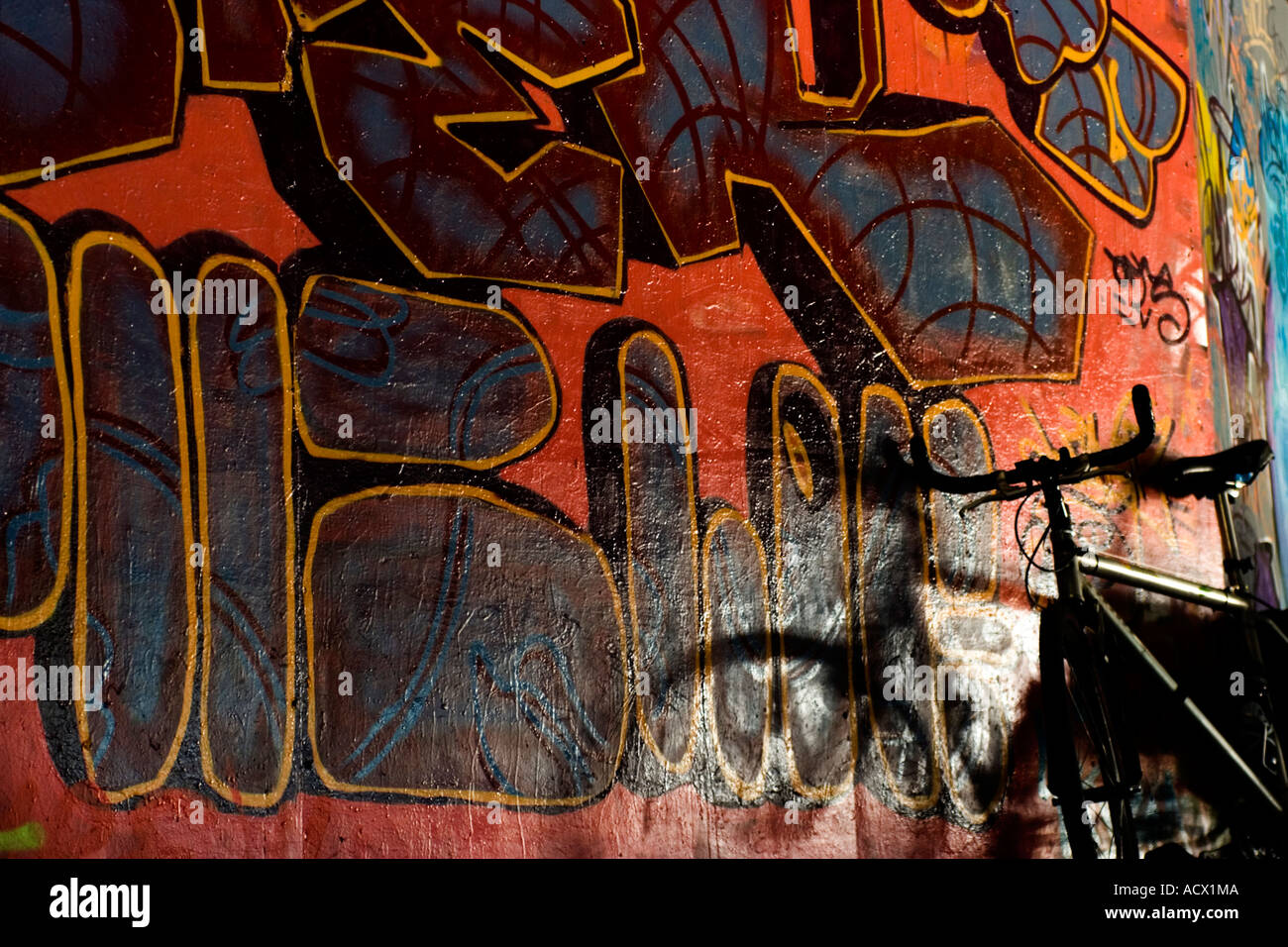 Graffiti on London's South Bank, London, England, United Kingdom Stock ...