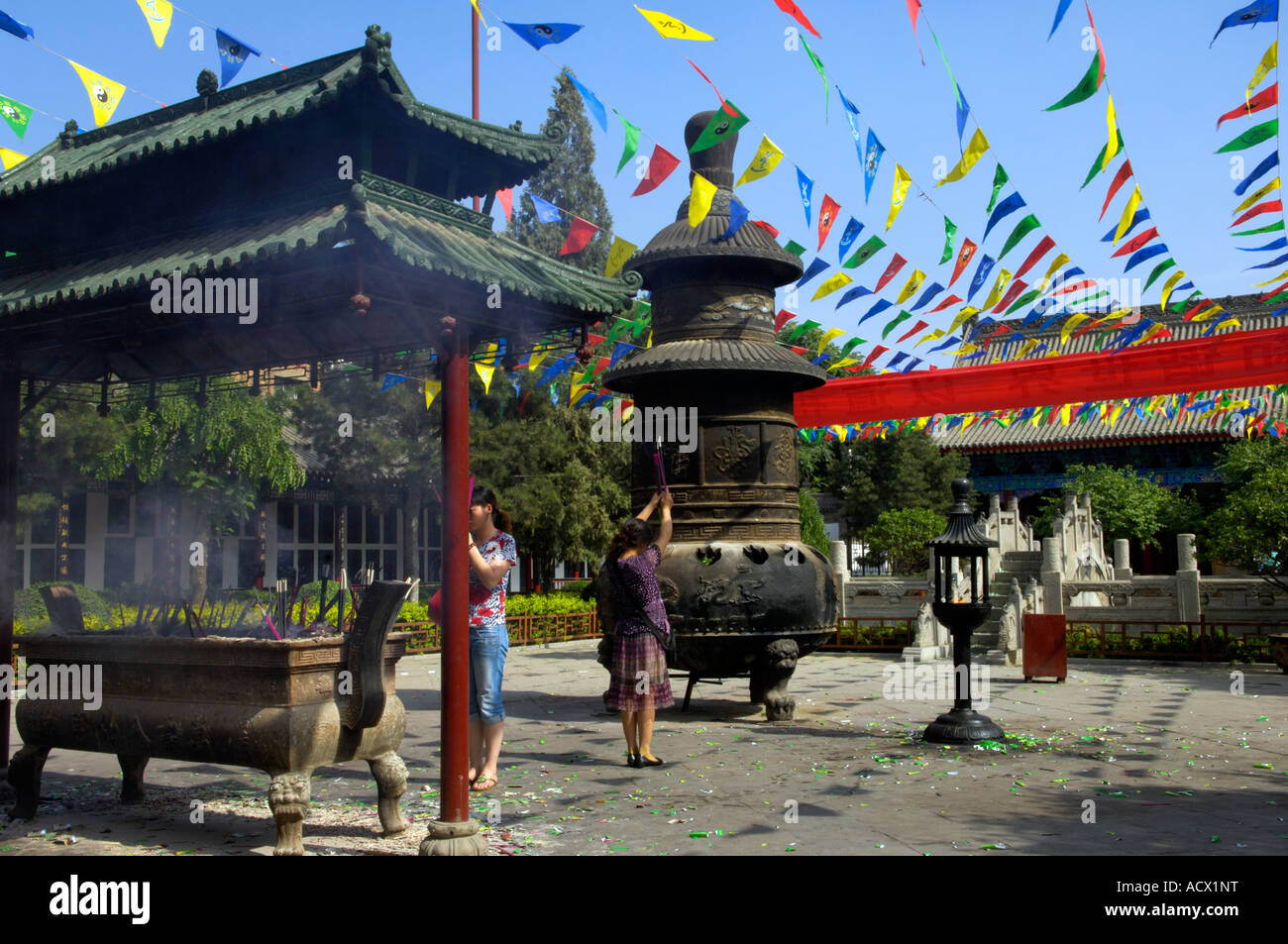 Temple Of The Eight Immortals in Xian, China Stock Photo - Alamy