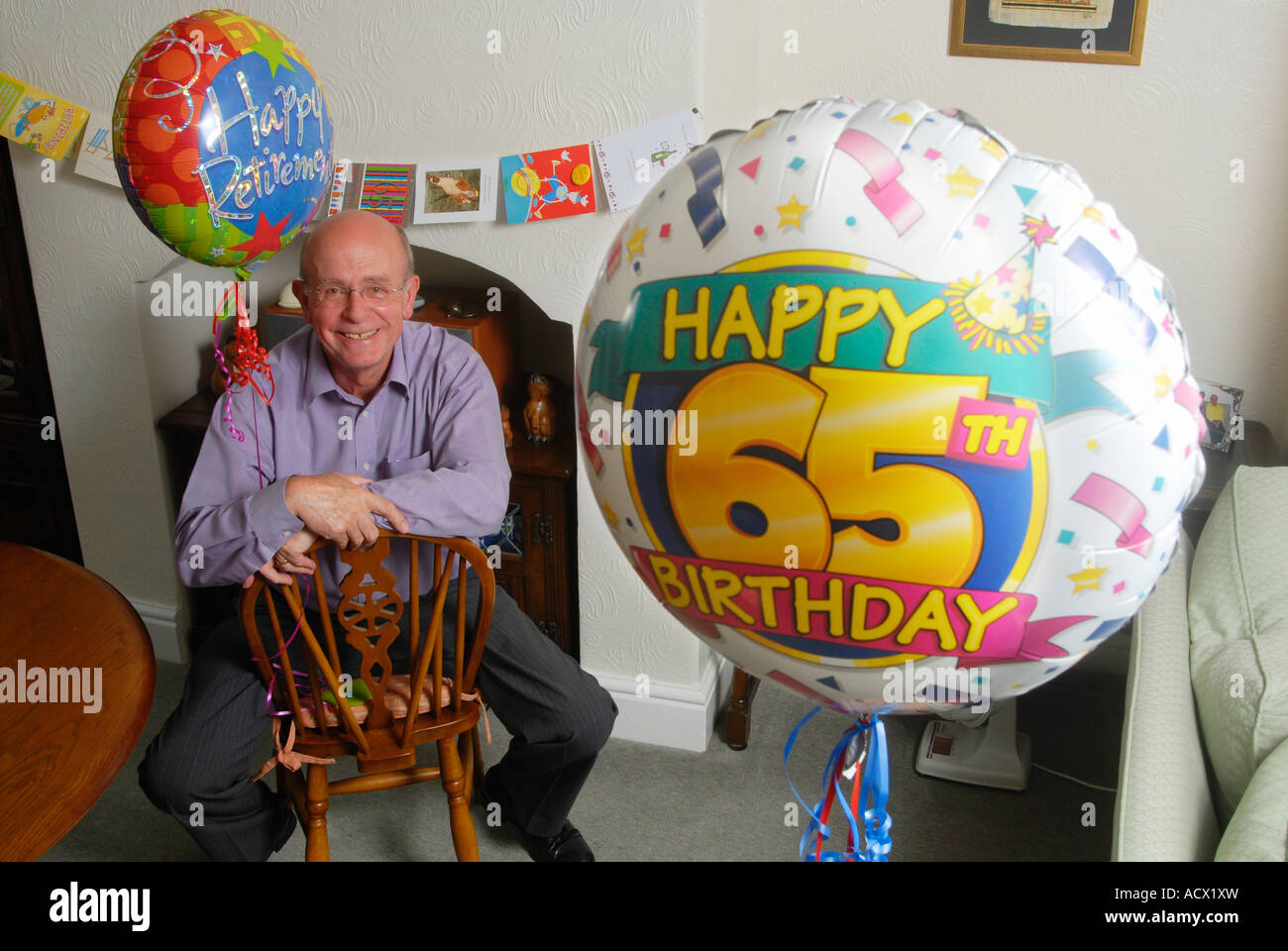 David Haslam at his 65th birthday and retirement party in Altrincham UK ...