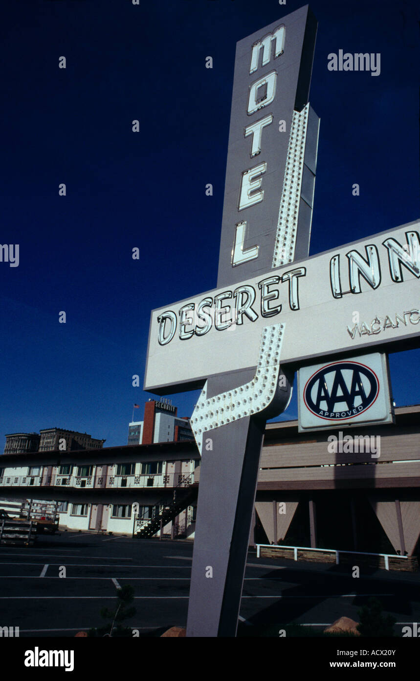 Salt Lake City Utah USA Deseret Inn Motel Stock Photo - Alamy