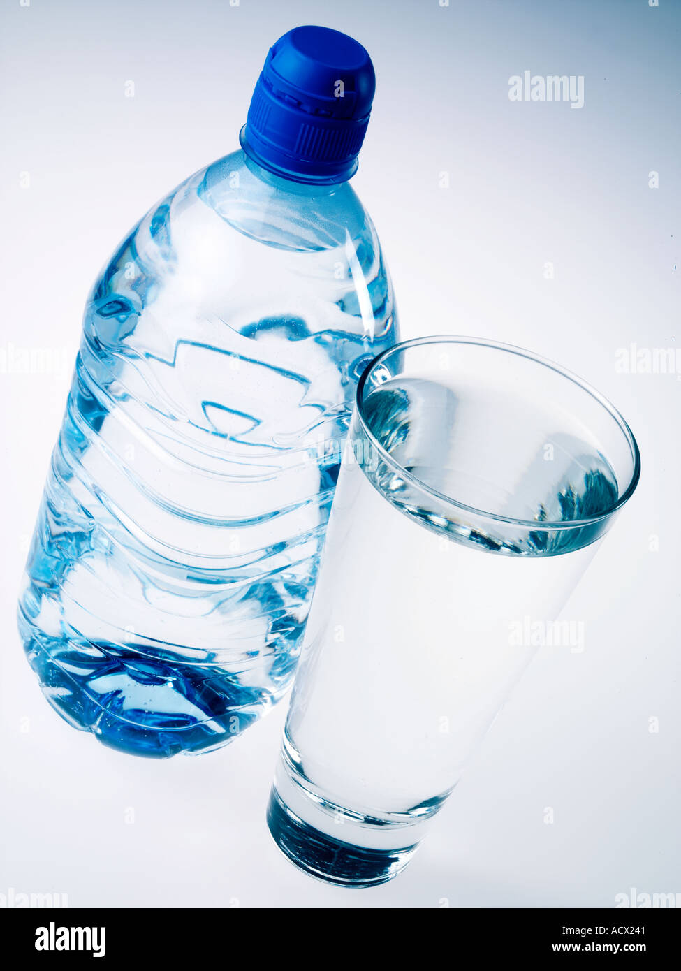 WATER BOTTLE AND GLASS Stock Photo - Alamy