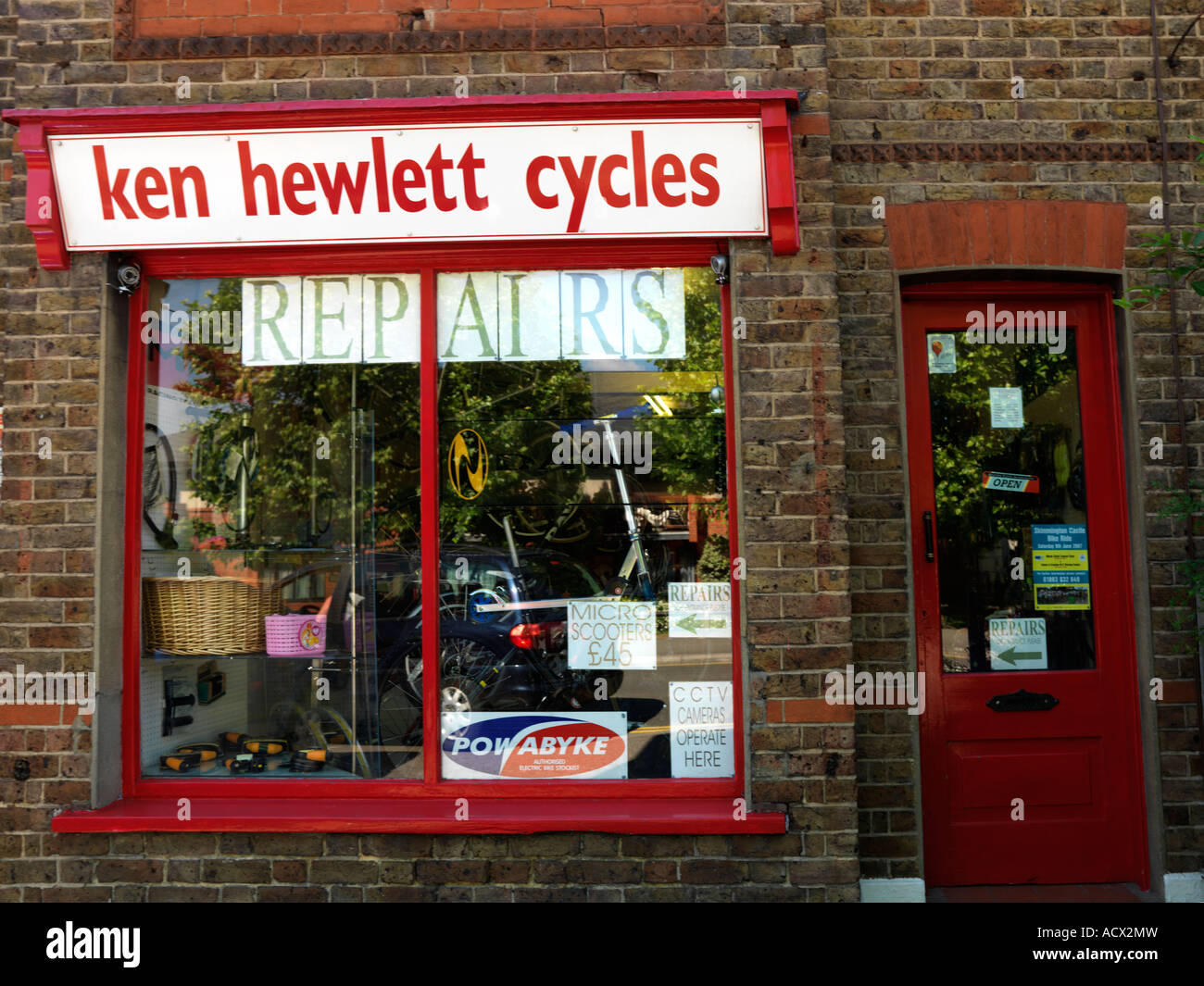 Exterior of Bicycle Shop Ashstead Surrey England Stock Photo - Alamy